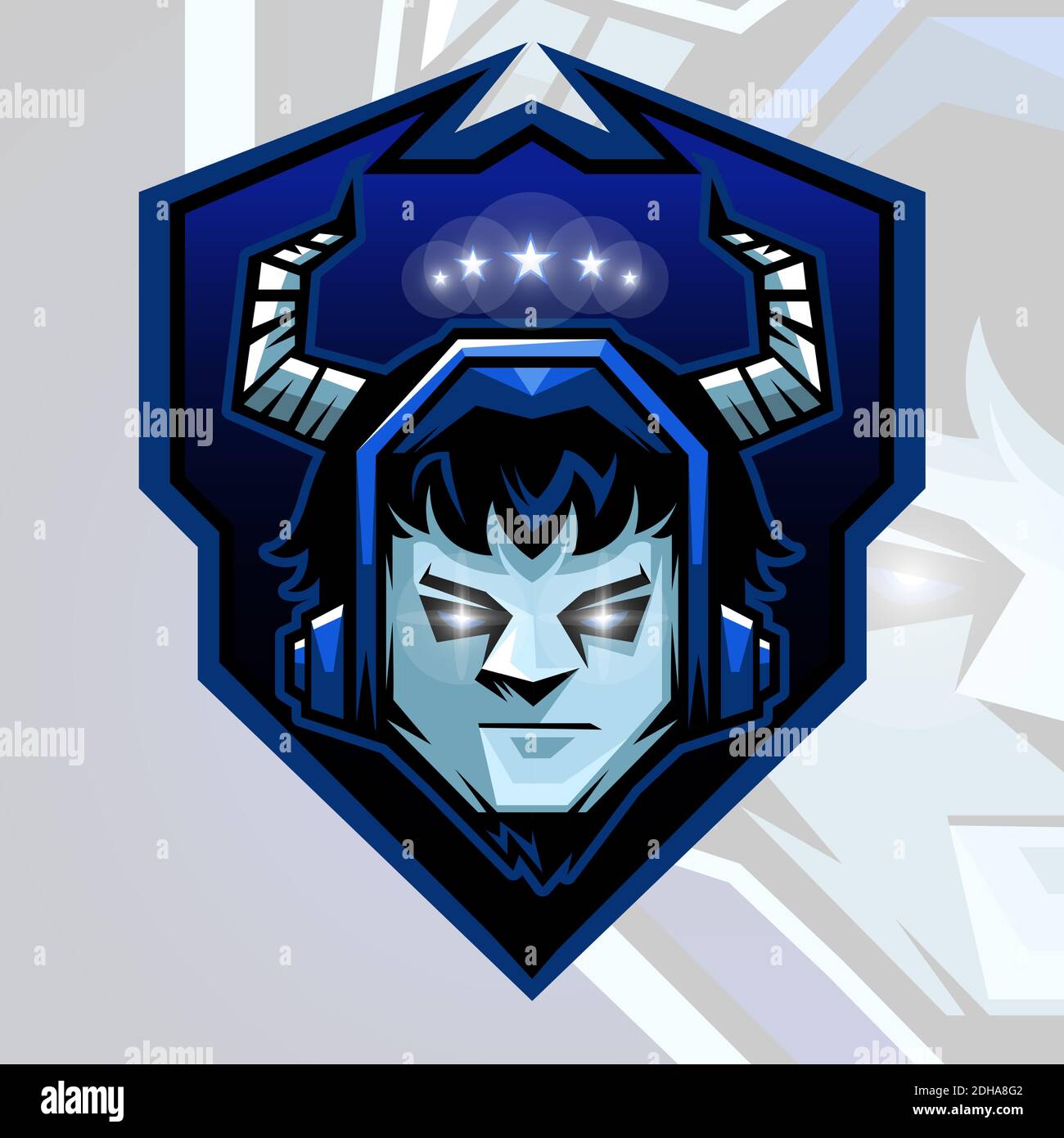 Demon mascot sport logo design. Devil mascot vector illustration logo ...