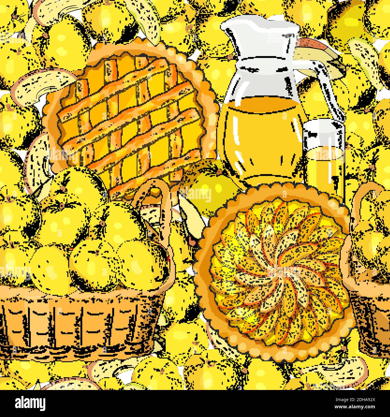 Apple pie ice cream Stock Vector Images - Alamy