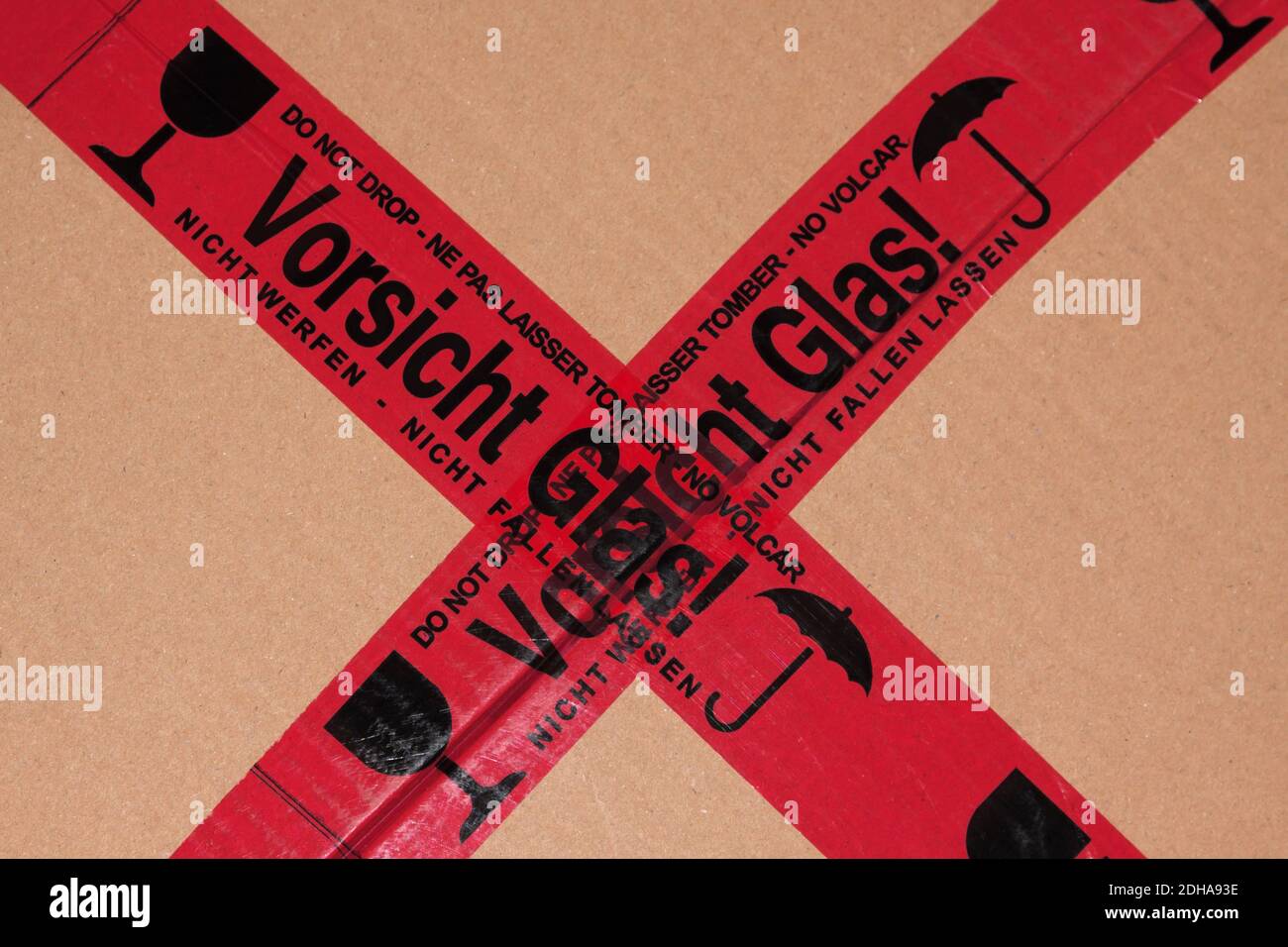 Package with the note on the tape "Caution Glass", Do not drop Stock ...