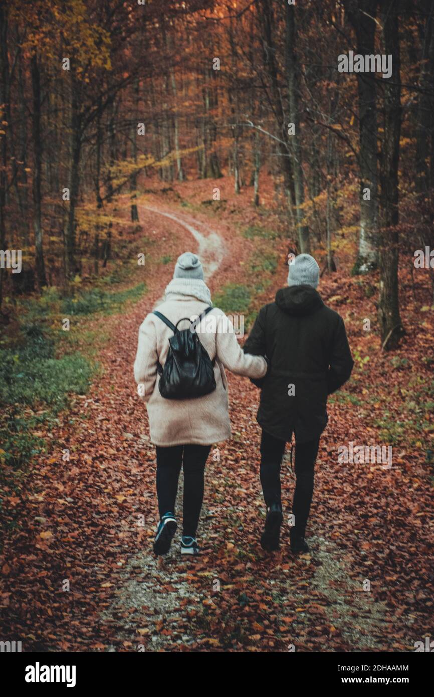 Couple in love in forest hi-res stock photography and images - Alamy