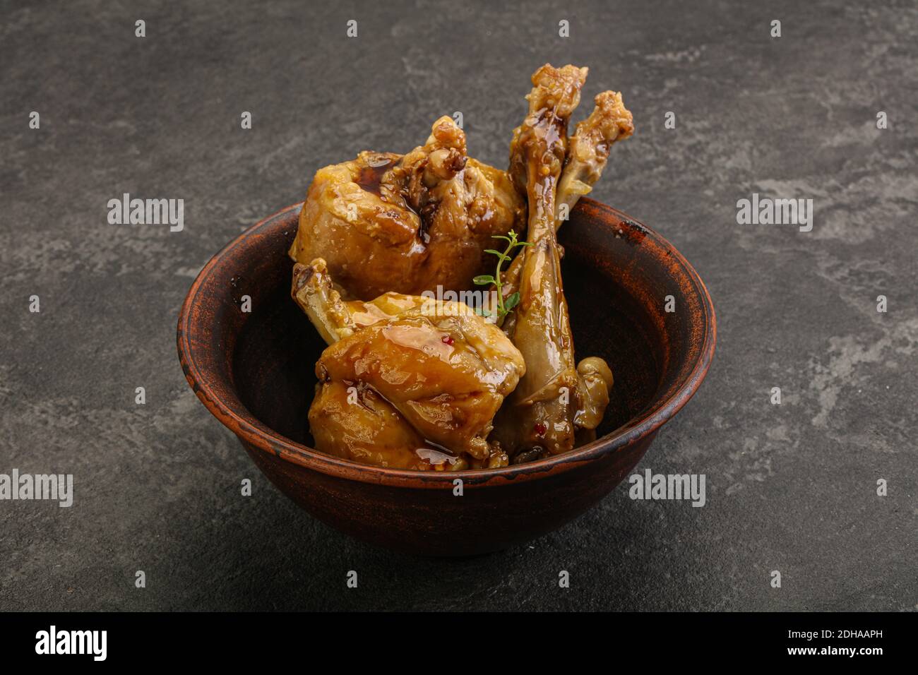 Rabbit stew in sweet and spicy sauce Stock Photo - Alamy