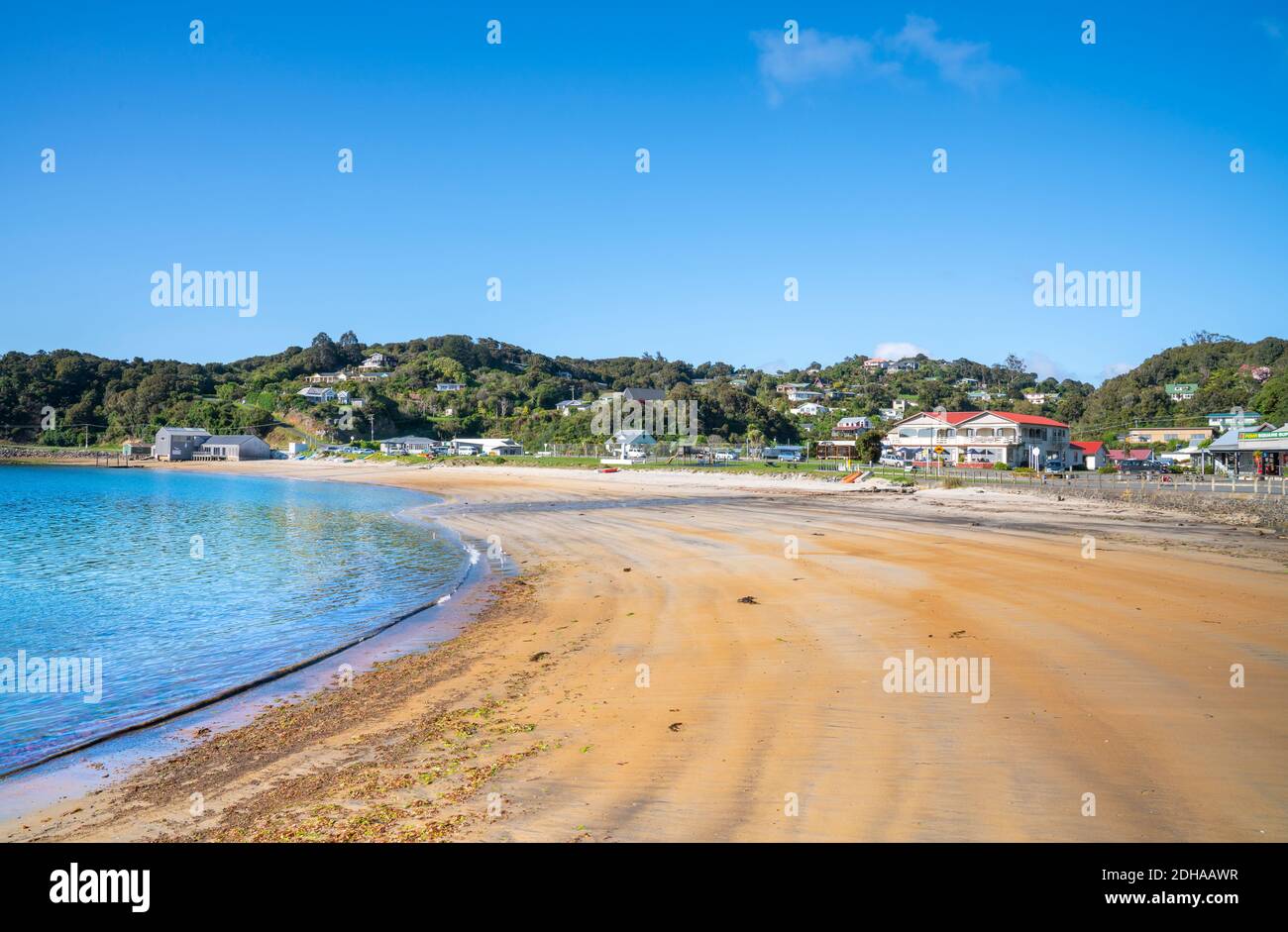 Oban New Zealand - November 2020; Long curving beach of Half Moon Bay ...
