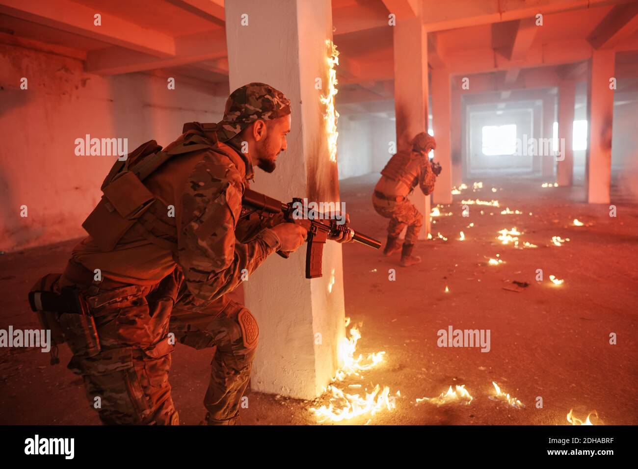 Military troops in action urban environment Stock Photo - Alamy