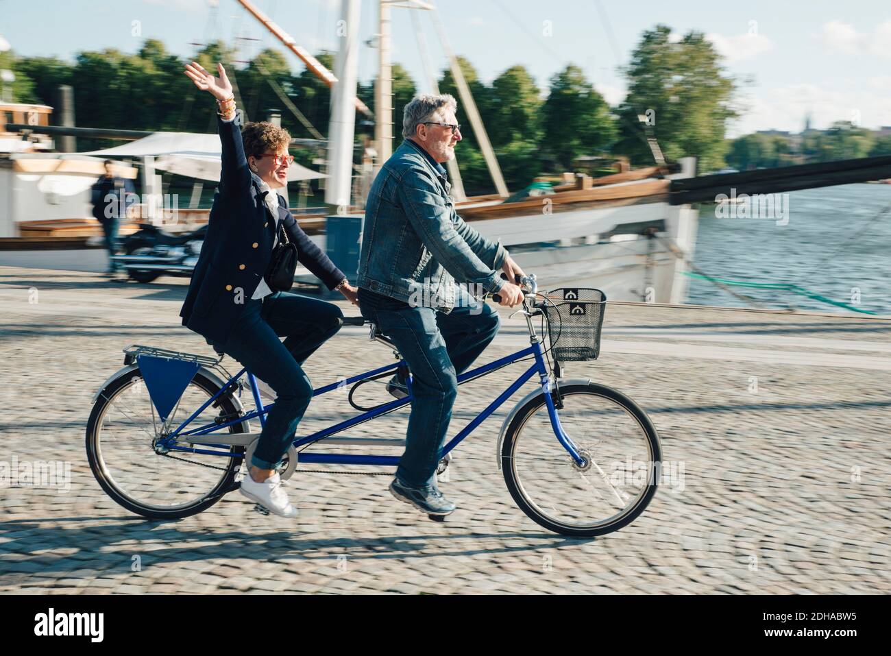 Couple On Tandem Bike High Resolution Stock Photography and Images - Alamy