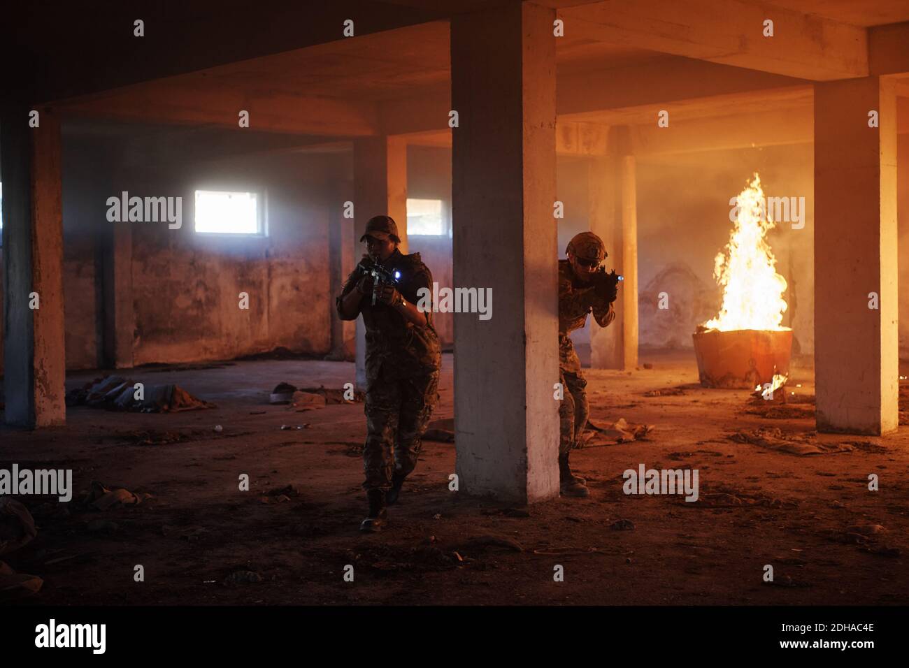Military troops in action urban environment Stock Photo - Alamy