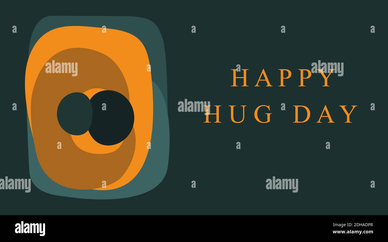 Happy Hug Day. Abstract illustration View from above. Vector ...