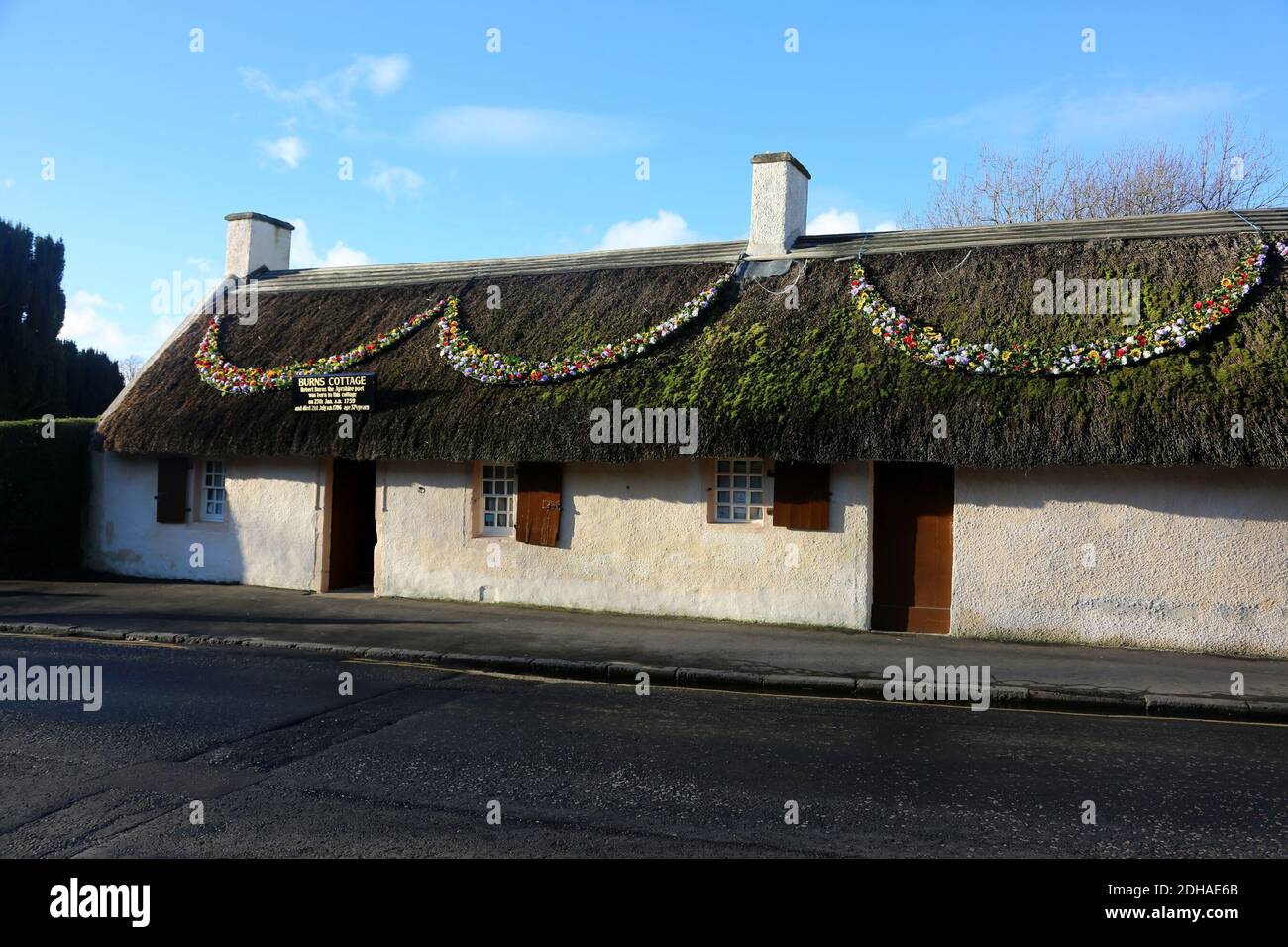 Burns Cottage, Alloway, Ayrshire, Scotland, UK. The birtplace of ...