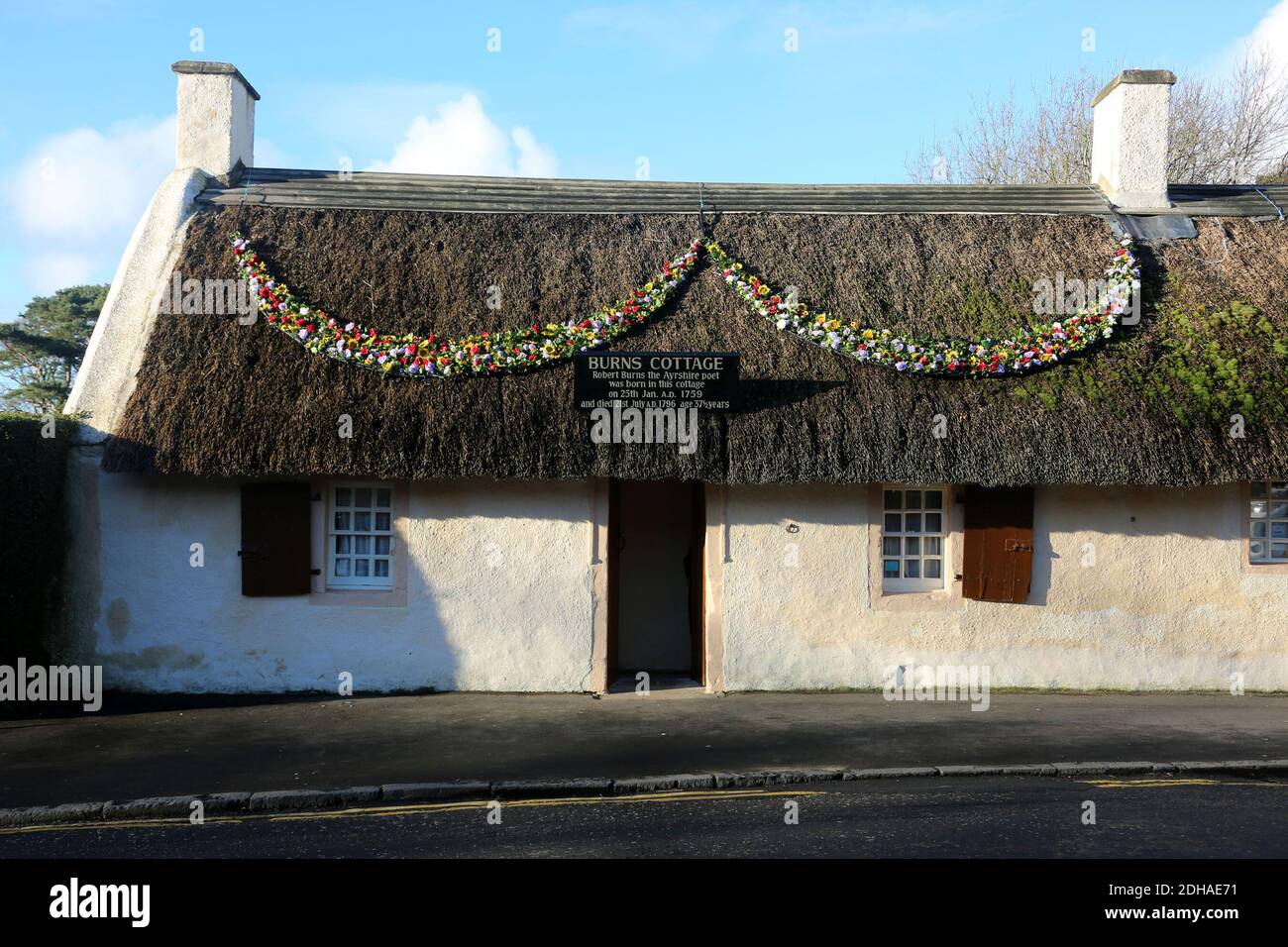 Burns Cottage, Alloway, Ayrshire, Scotland, UK. The birtplace of ...