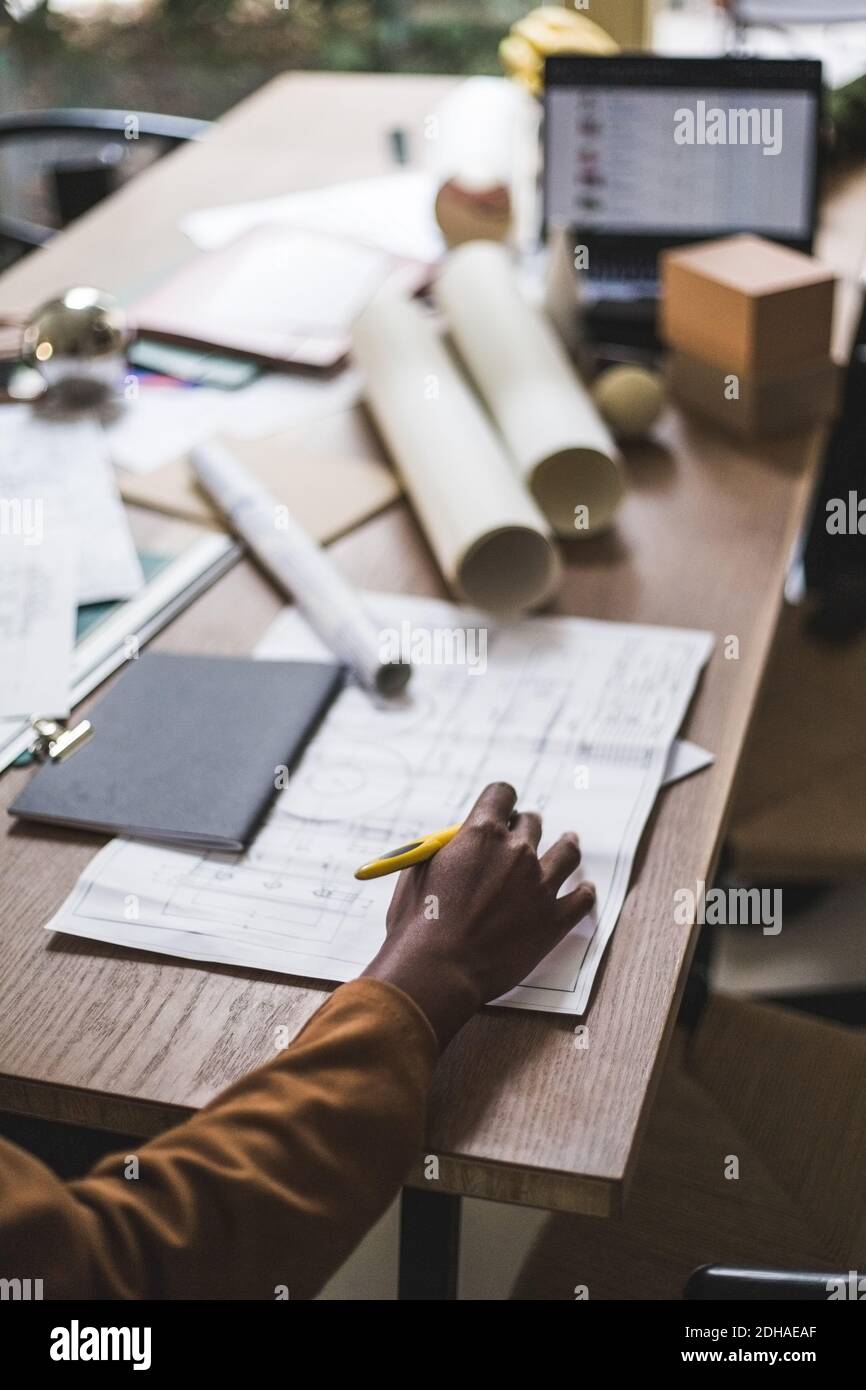 Cropped image architect working hi-res stock photography and images - Alamy