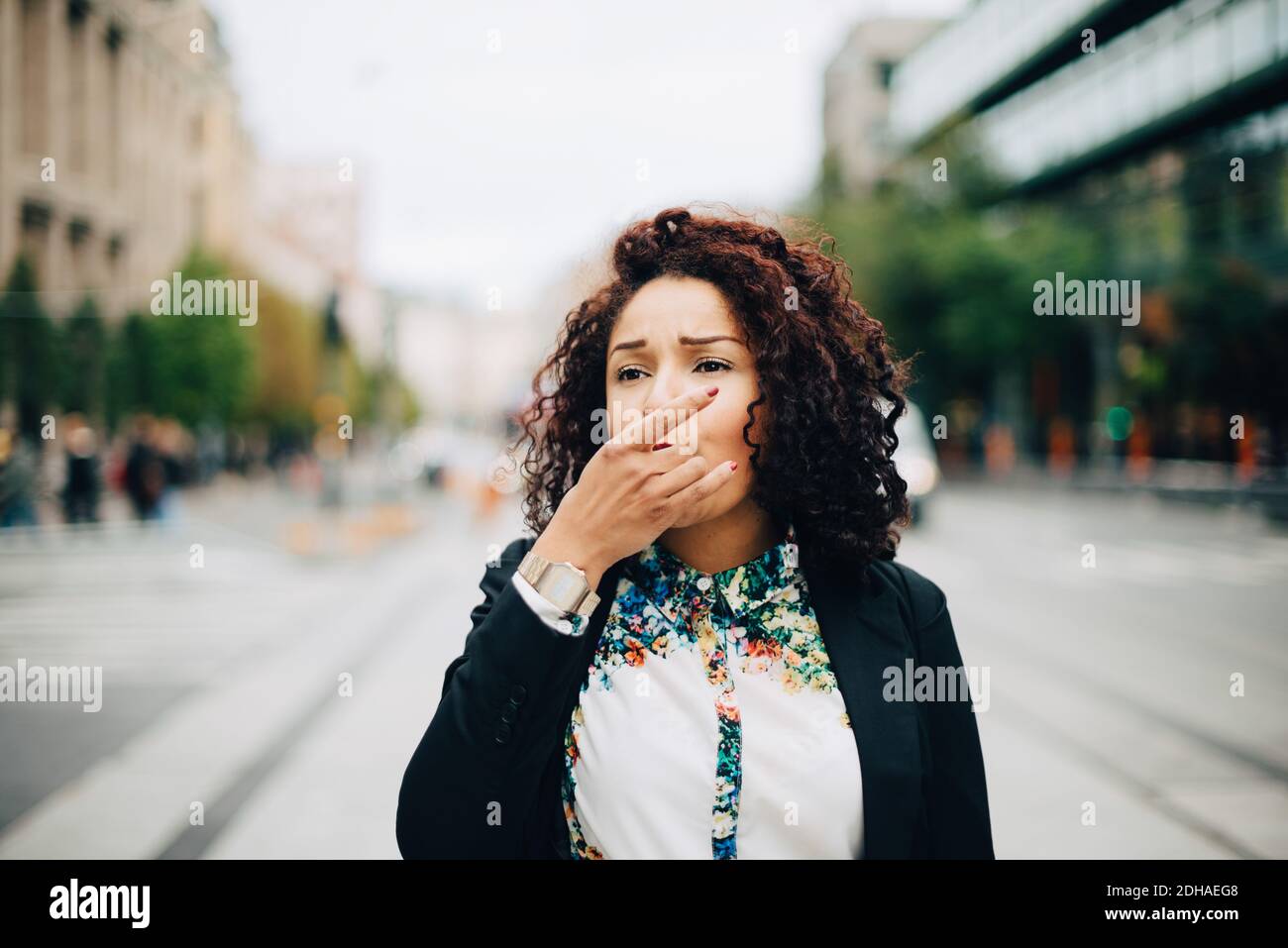 Woman whistling hi-res stock photography and images - Alamy