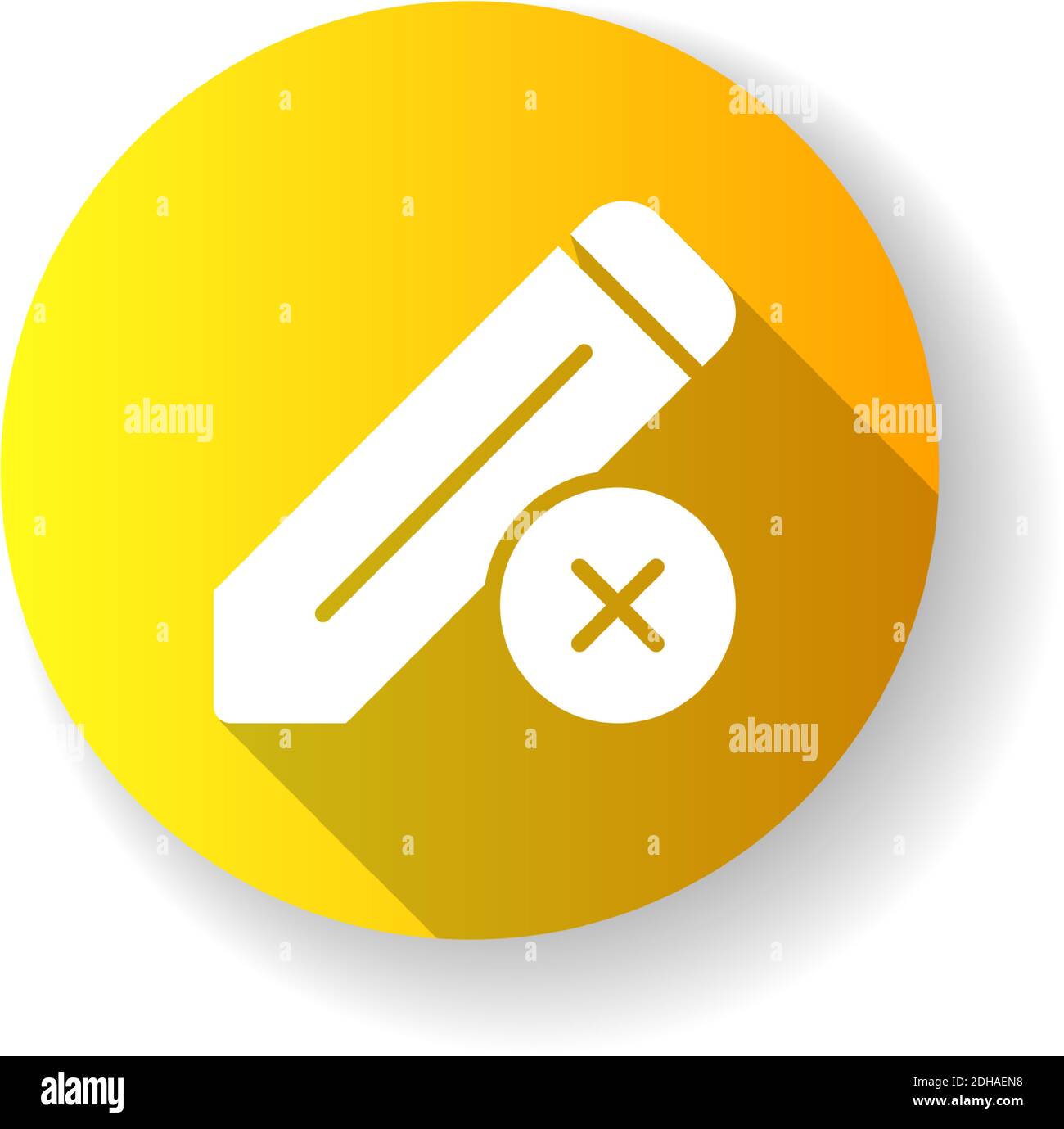 Edit yellow flat design long shadow glyph icon Stock Vector Image & Art ...