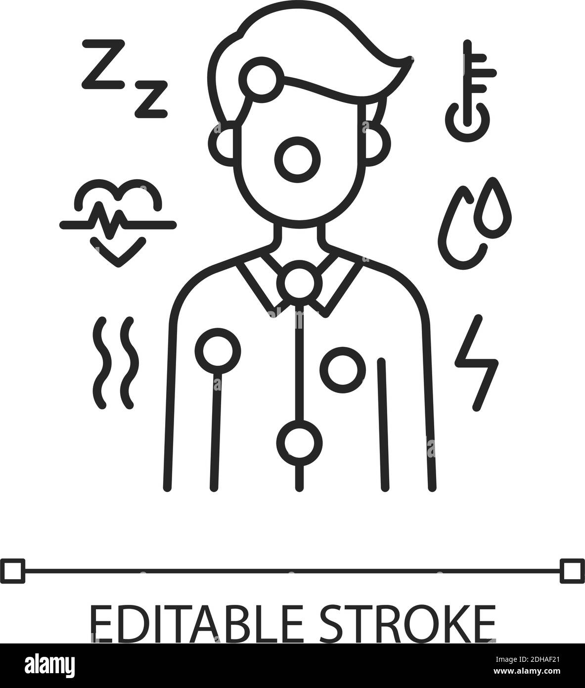 Symptoms linear icon Stock Vector Image & Art - Alamy