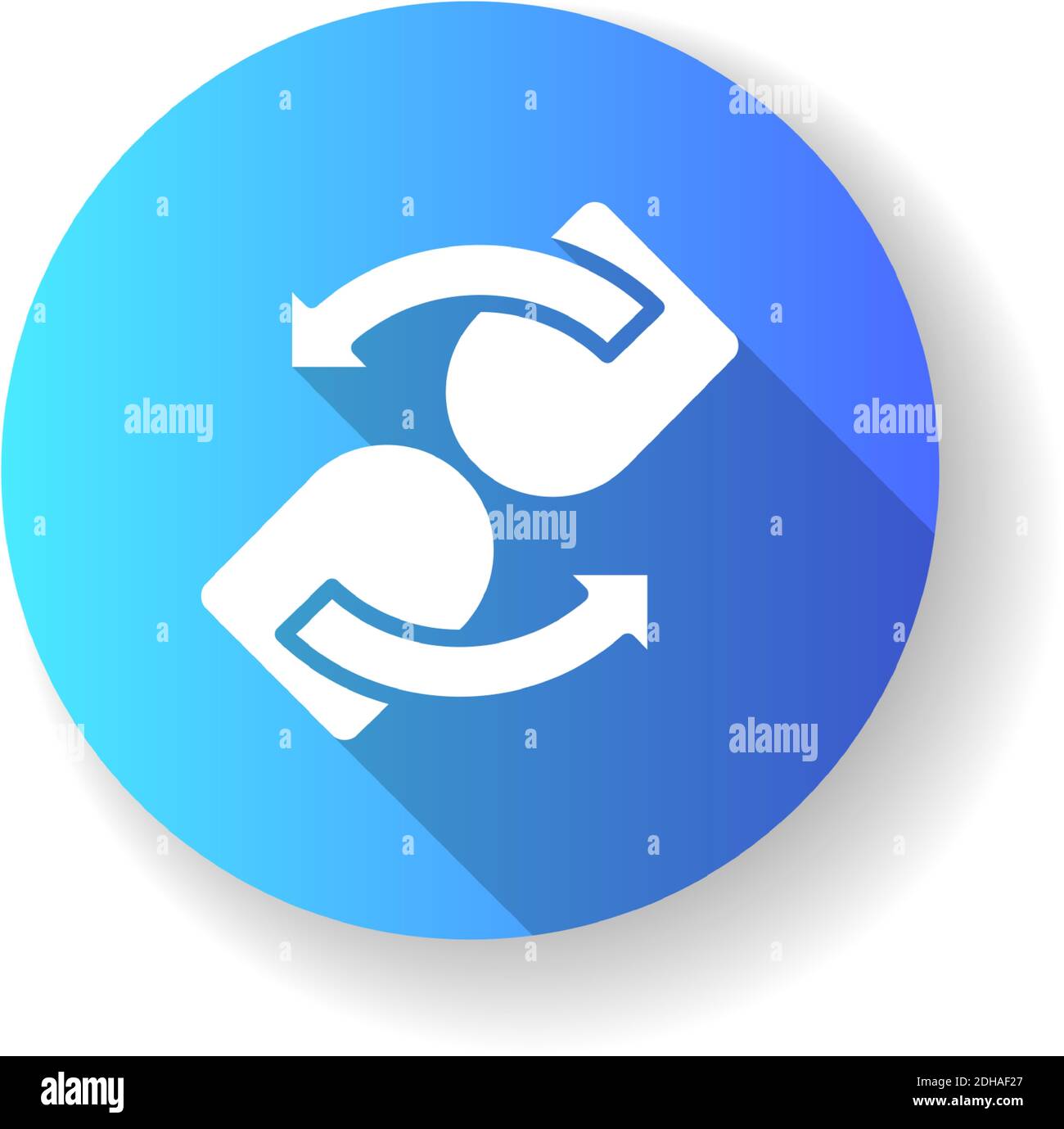 Loading blue flat design long shadow glyph icon Stock Vector Image ...