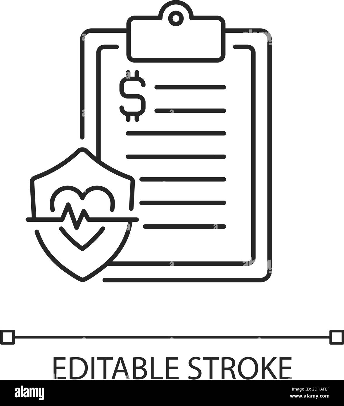 Insurance data linear icon Stock Vector Image & Art - Alamy