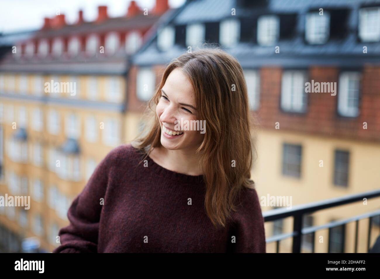 Person balcony hi-res stock photography and images - Alamy