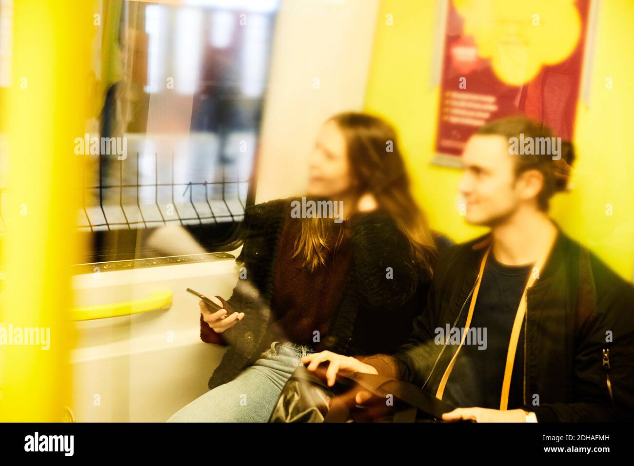 Female tourist on subway hi-res stock photography and images - Alamy