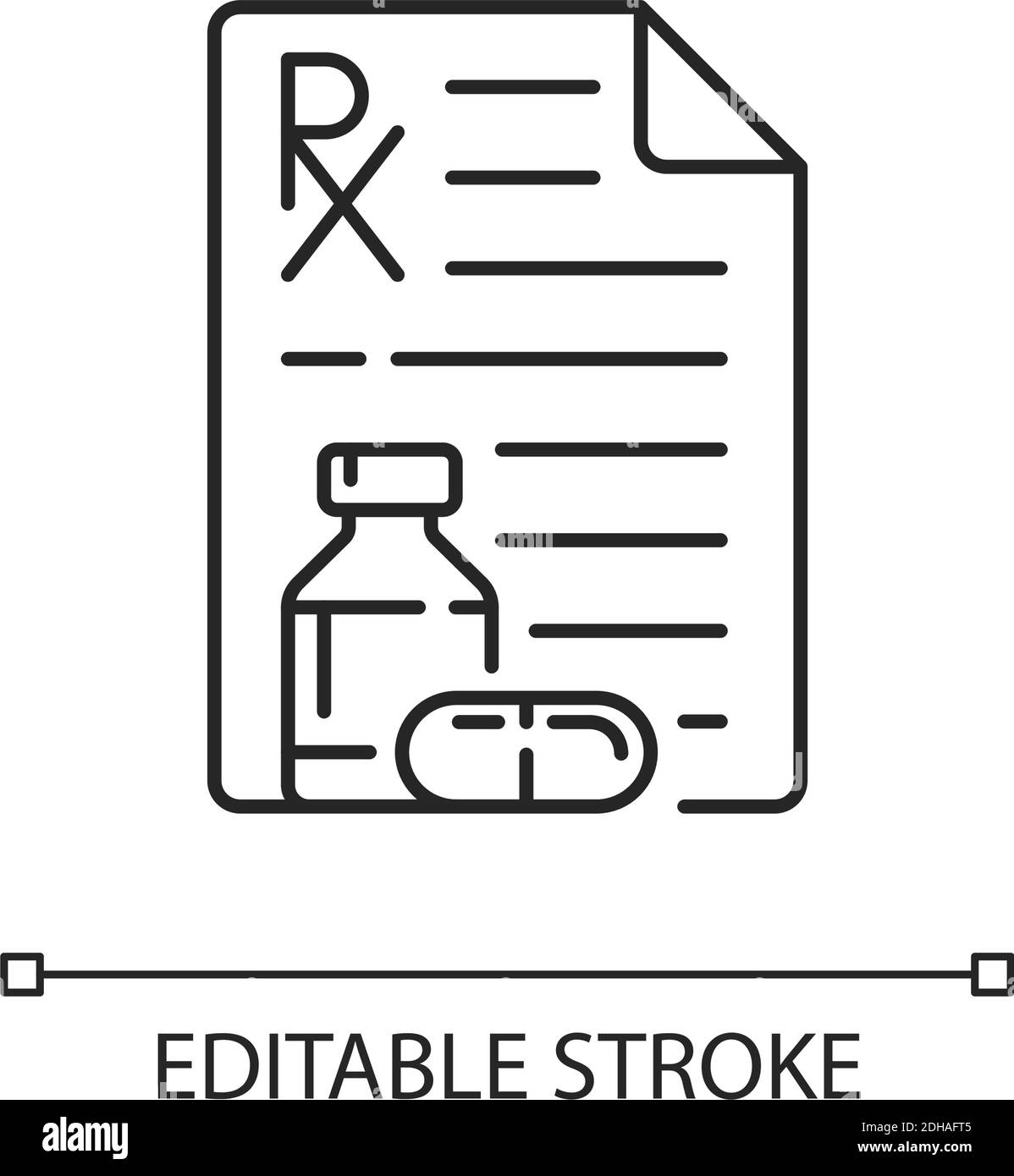 Prescription linear icon Stock Vector Image & Art - Alamy