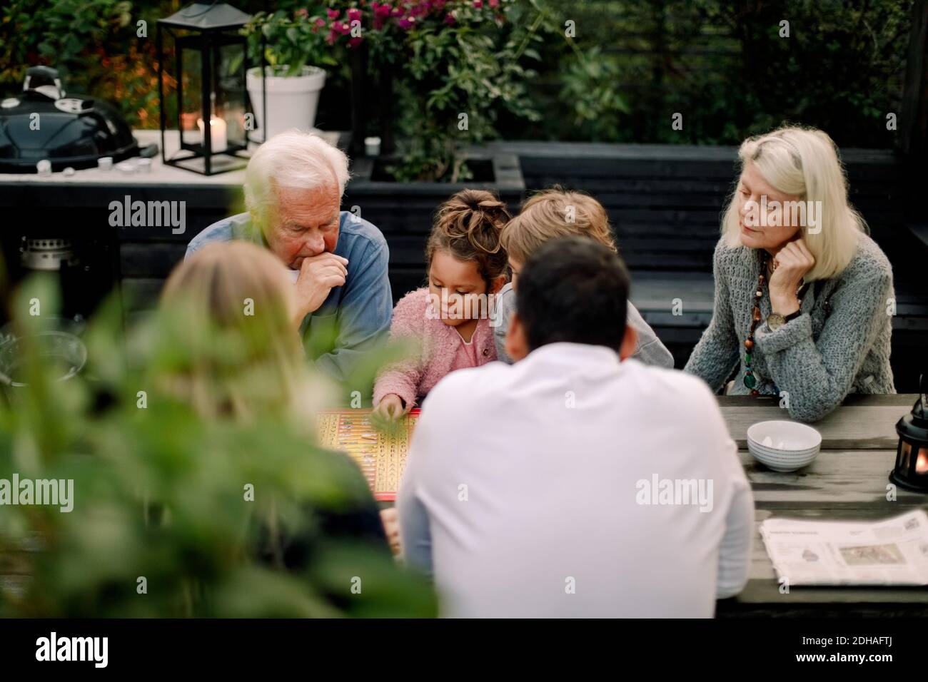 Three generation family on patio hi-res stock photography and images ...
