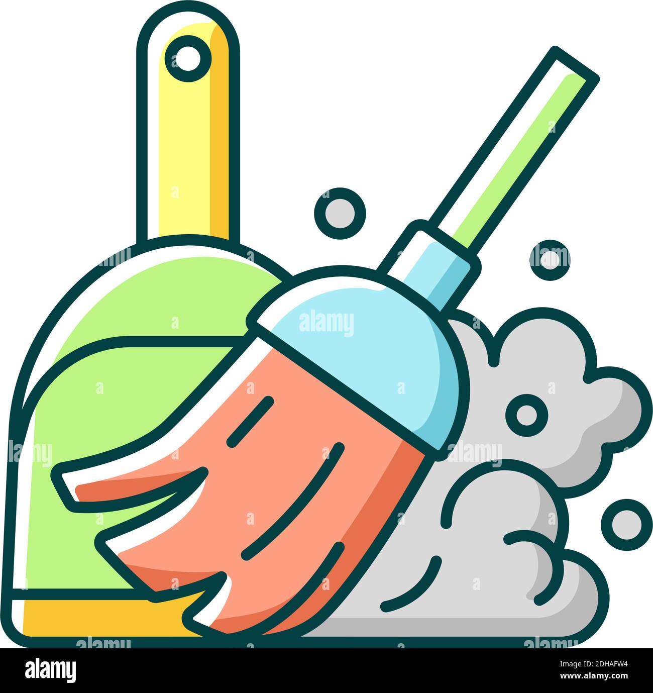 Sweeping floor RGB color icon Stock Vector Image & Art - Alamy