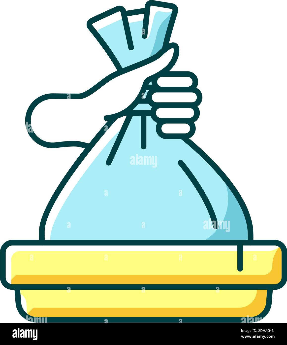 Taking out the trash Stock Vector Images - Alamy