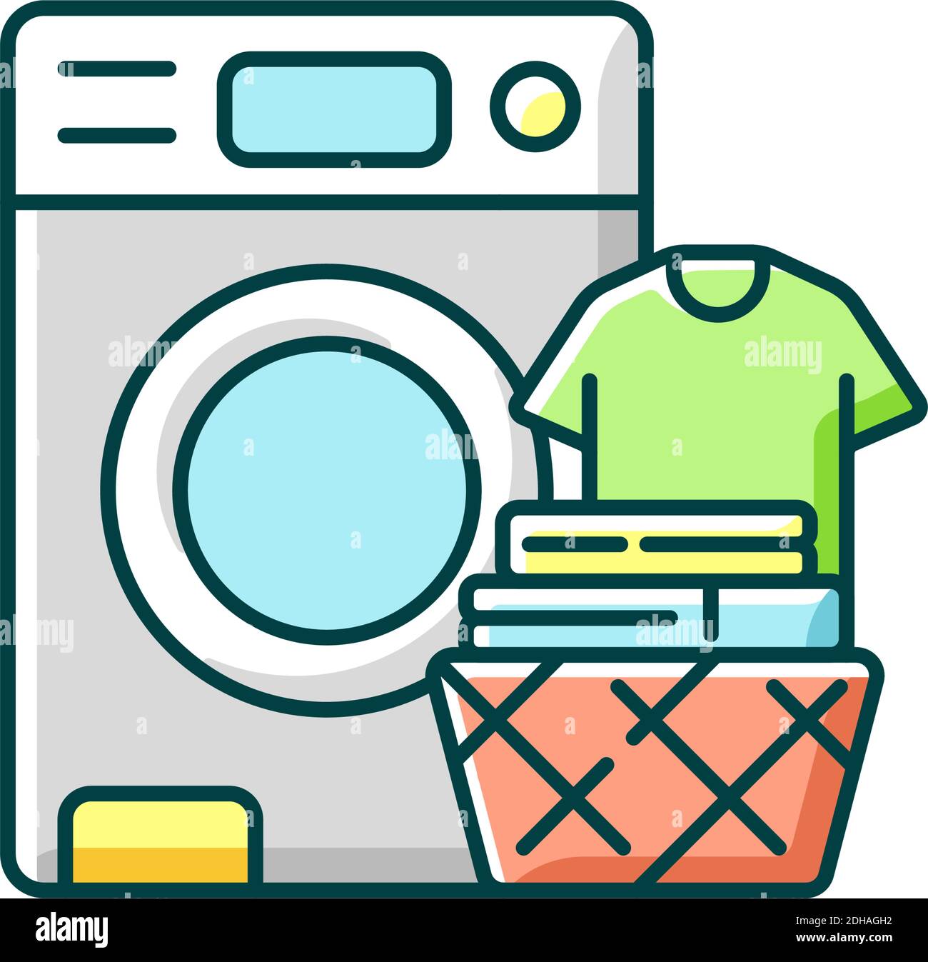 Doing laundry RGB color icon Stock Vector Image & Art - Alamy