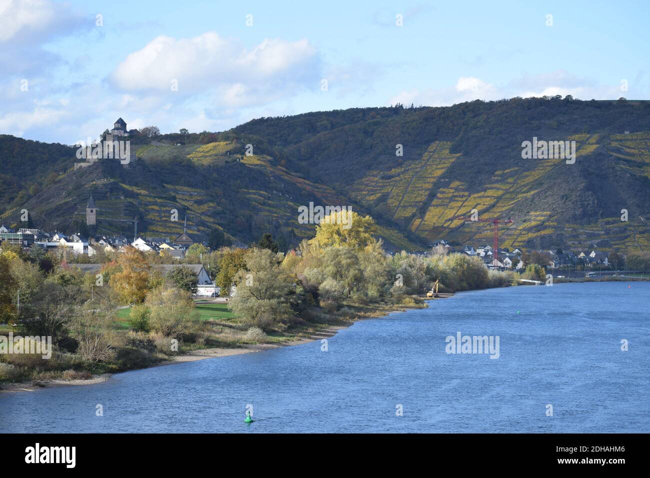 autumn colors in Mosel valley near Niederfell Stock Photo - Alamy