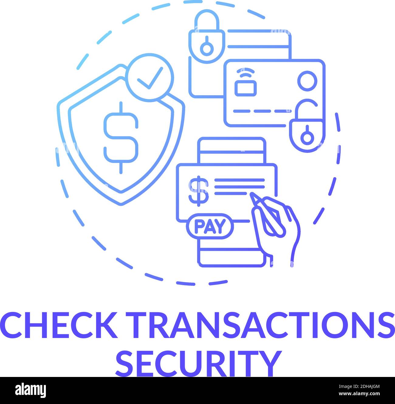 Checking transactions security concept icon Stock Vector Image & Art ...