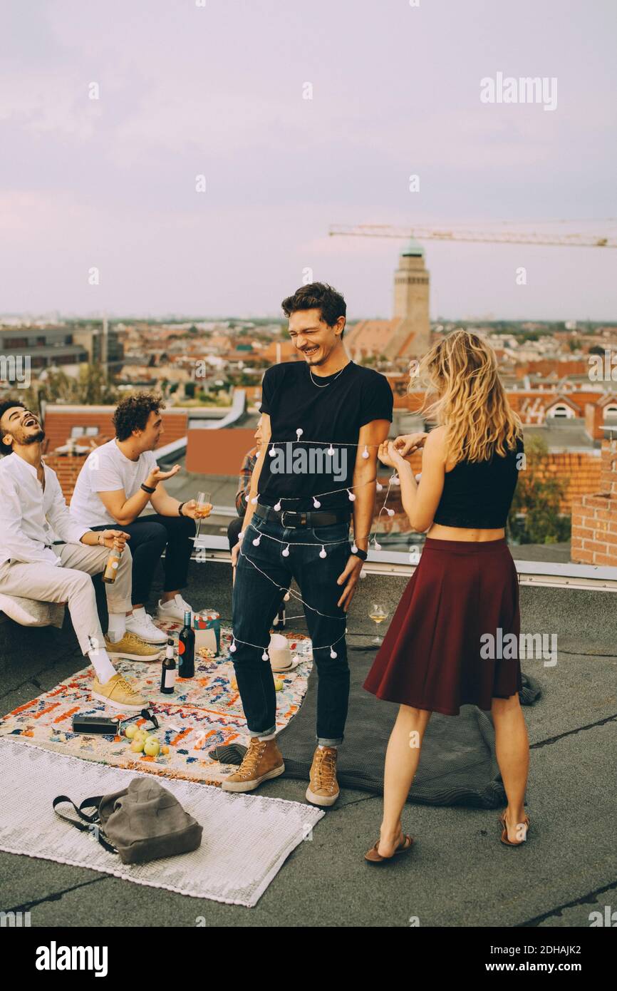 Party string people hi-res stock photography and images - Alamy