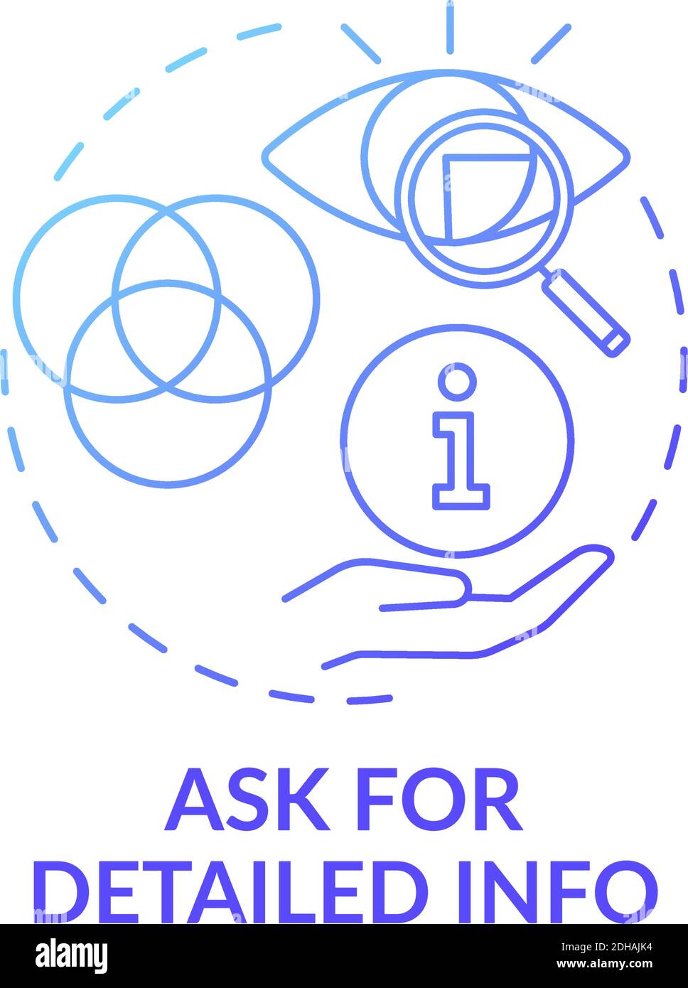 Asking for detailed info concept icon Stock Vector Image & Art - Alamy