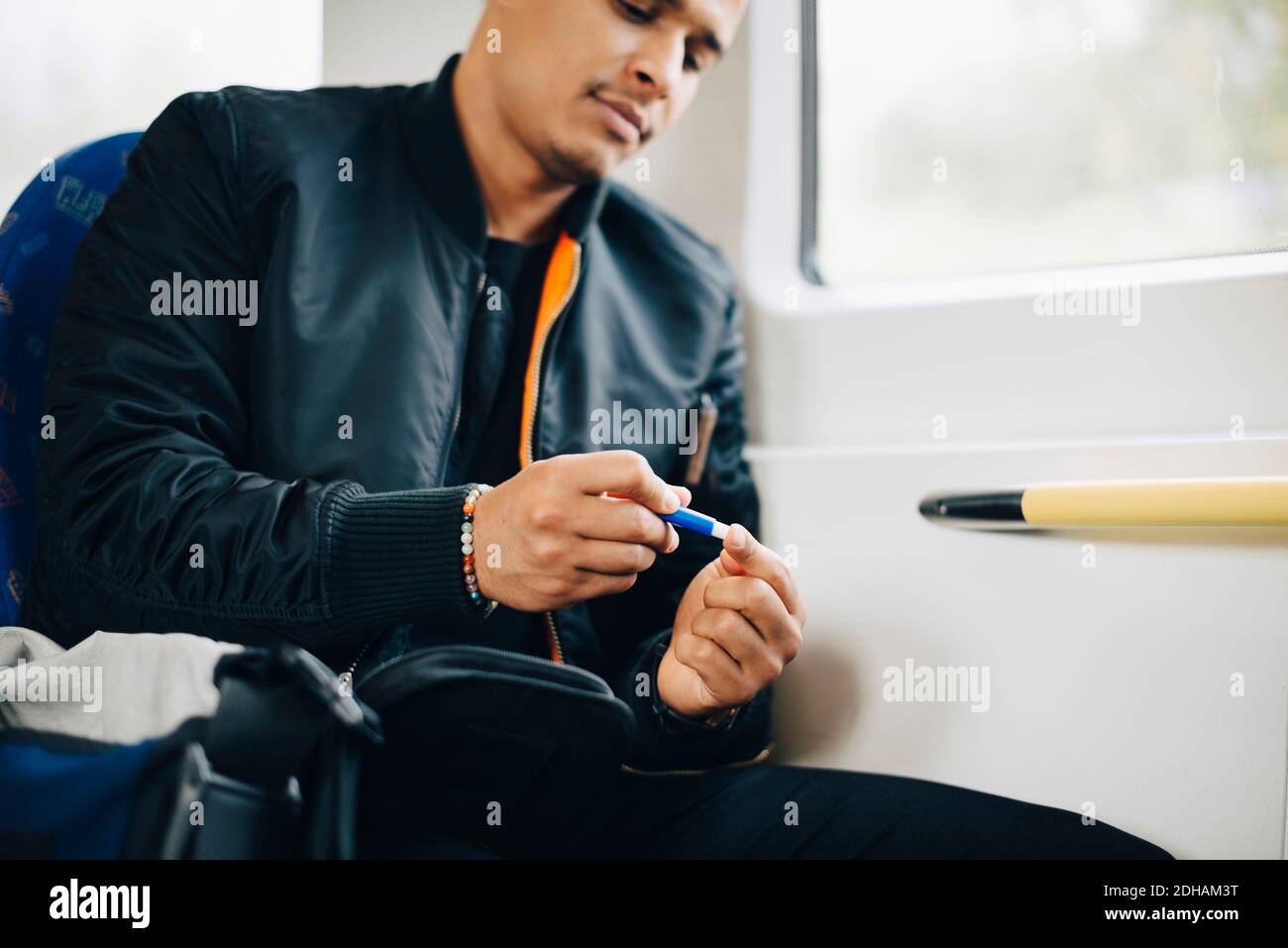 Man test blood hi-res stock photography and images - Alamy