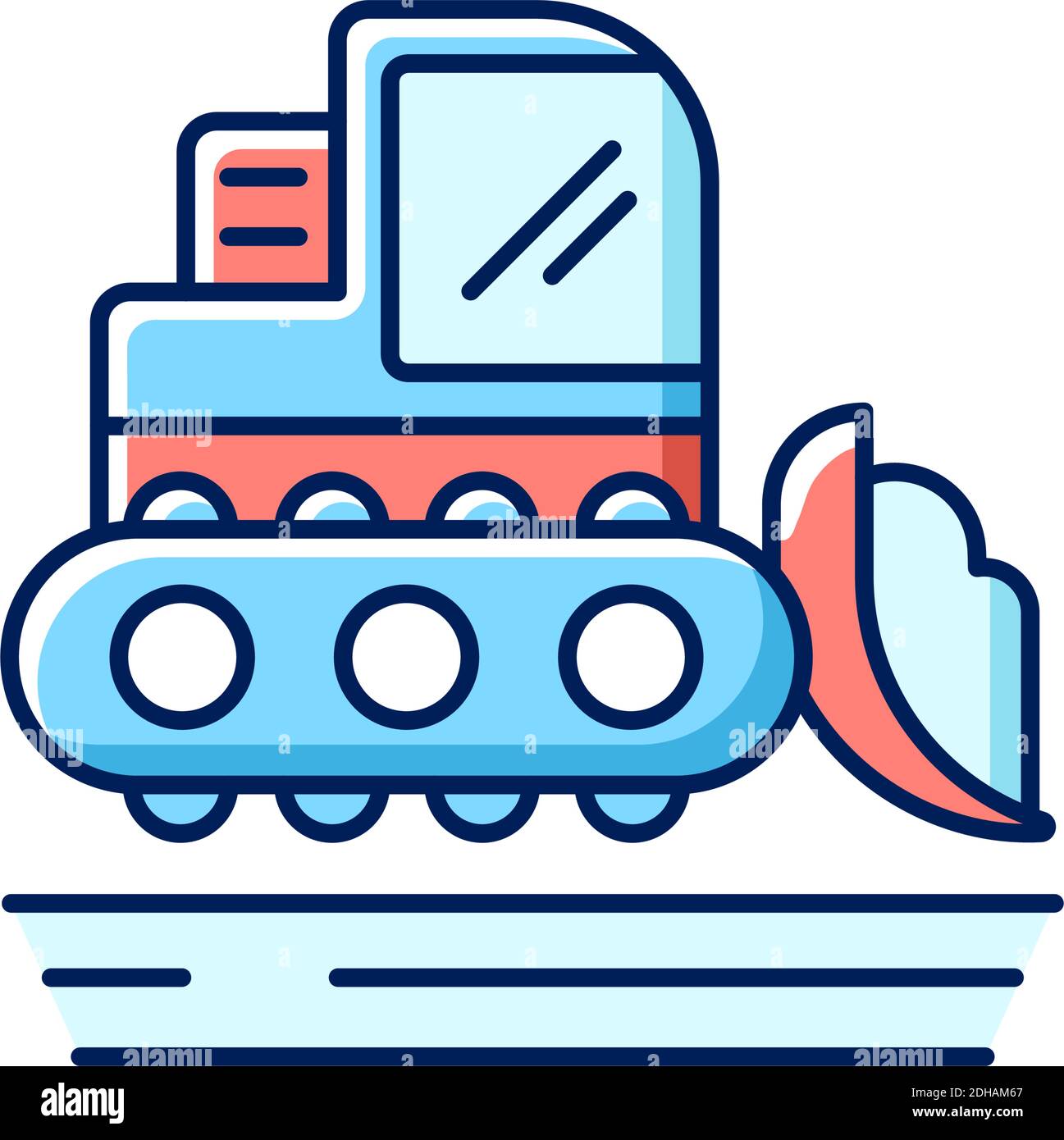 Tractor with snowplow Stock Vector Images - Alamy