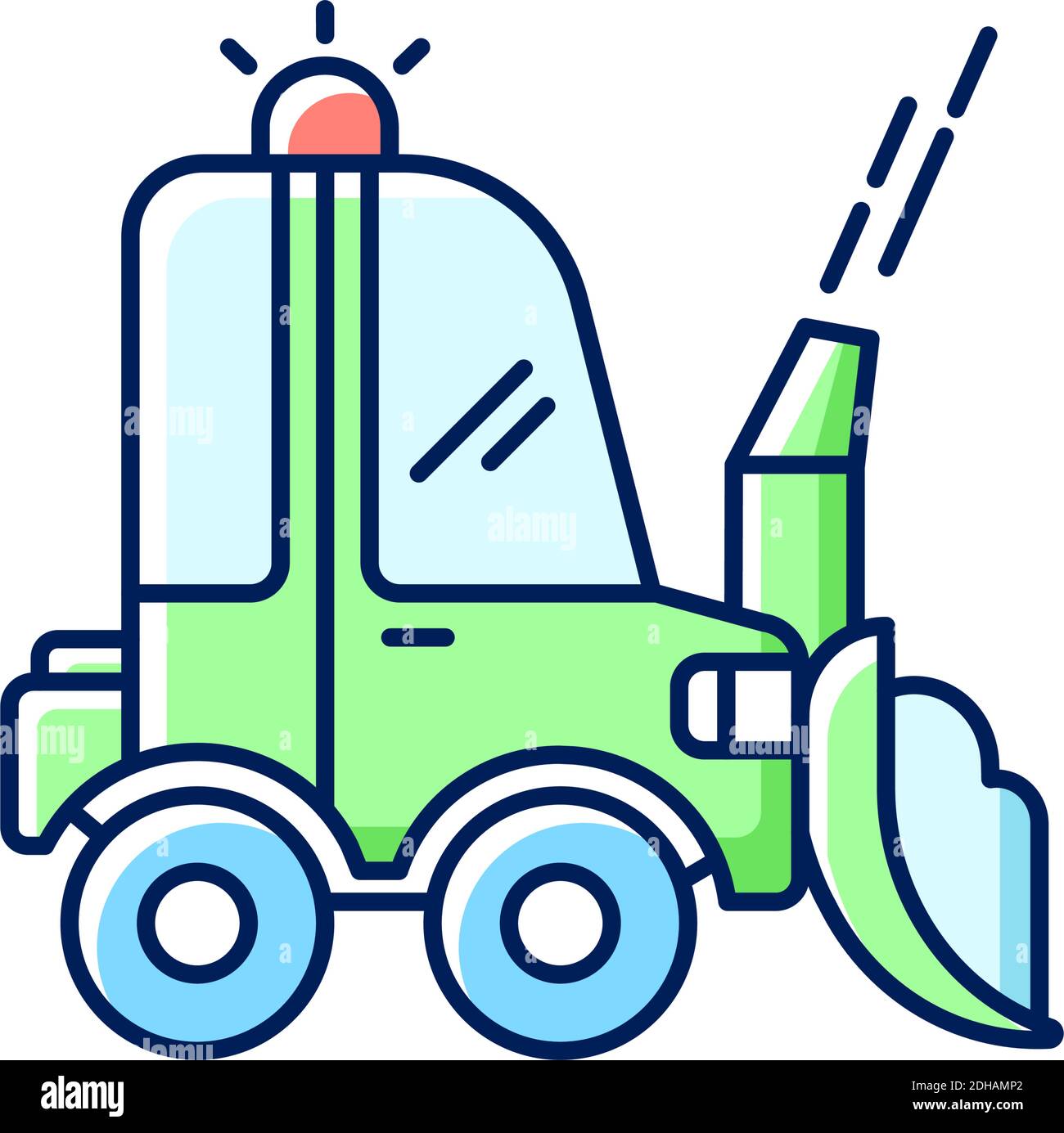 Snowblower road Stock Vector Images - Alamy