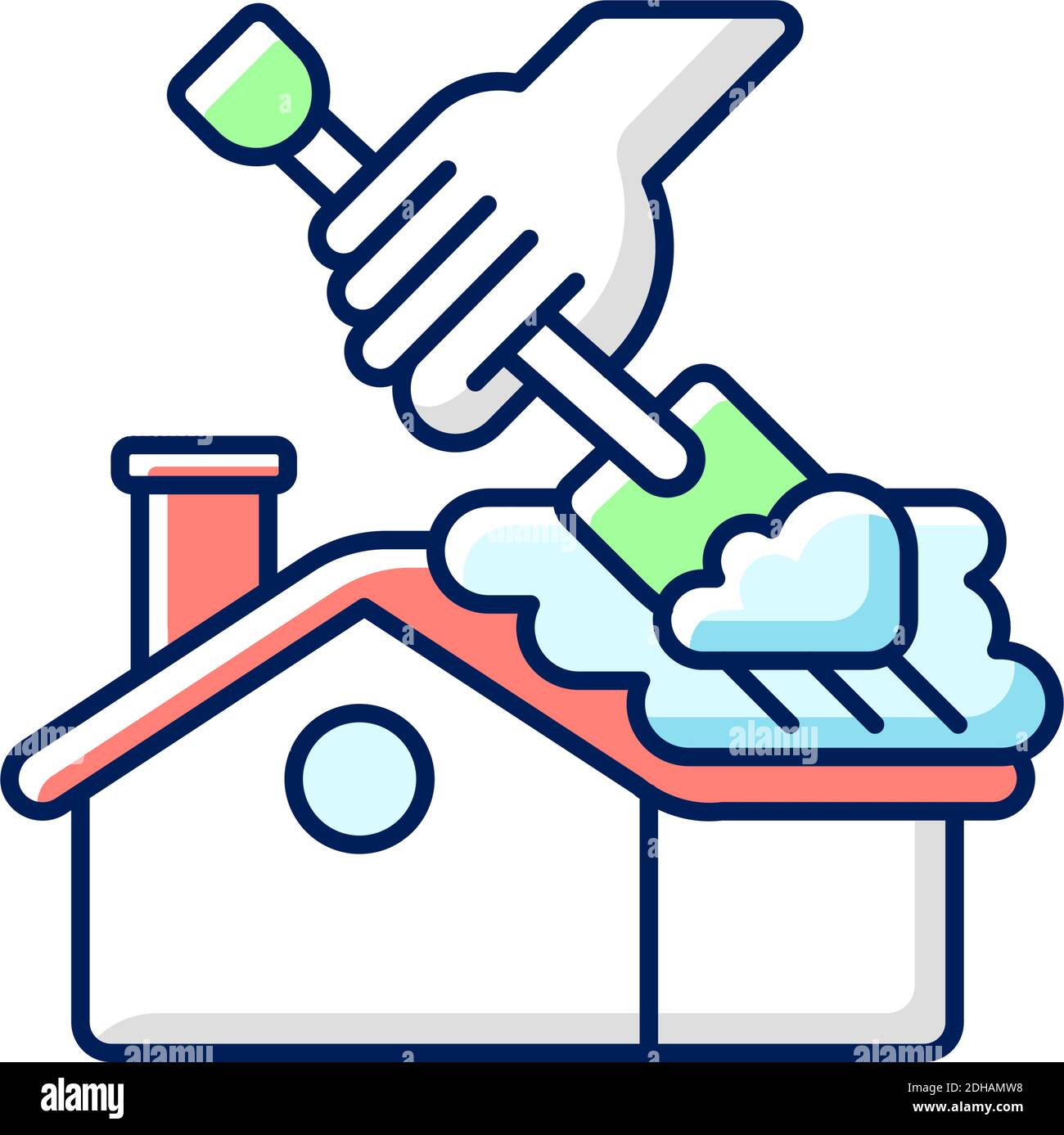 Snow flat roof Cut Out Stock Images & Pictures - Alamy