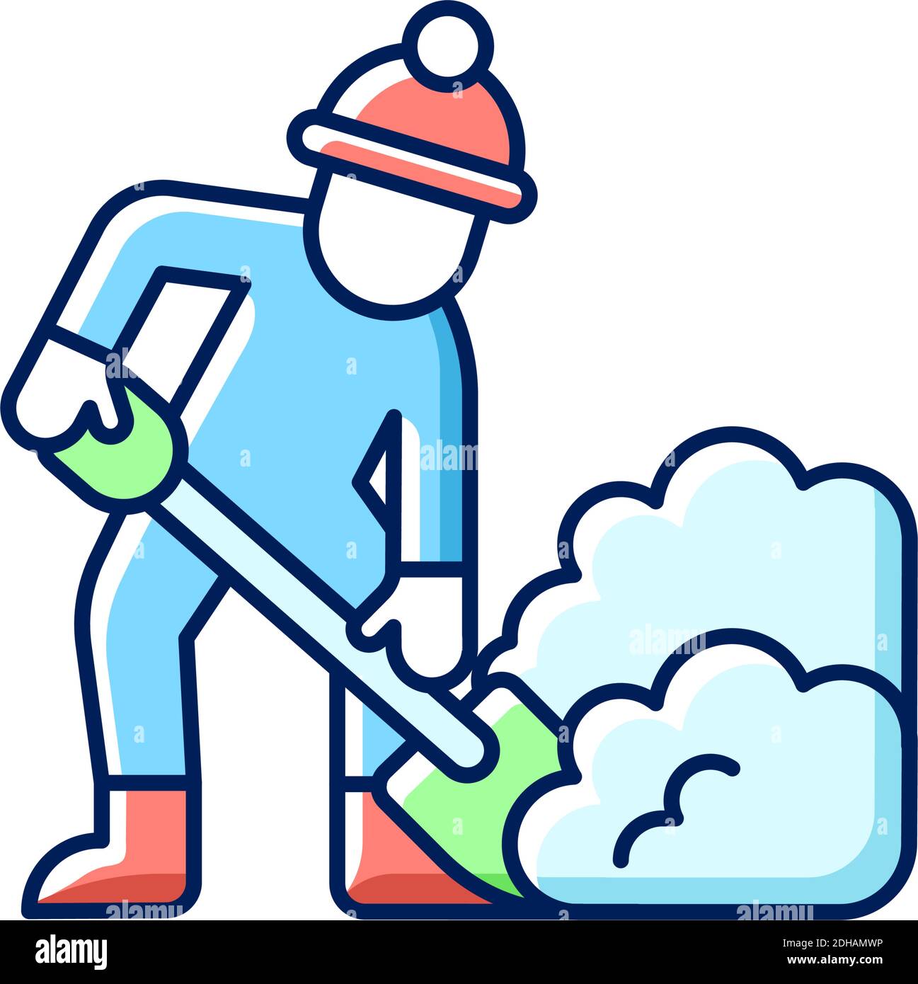 Hand shoveling RGB color icon Stock Vector Image & Art - Alamy