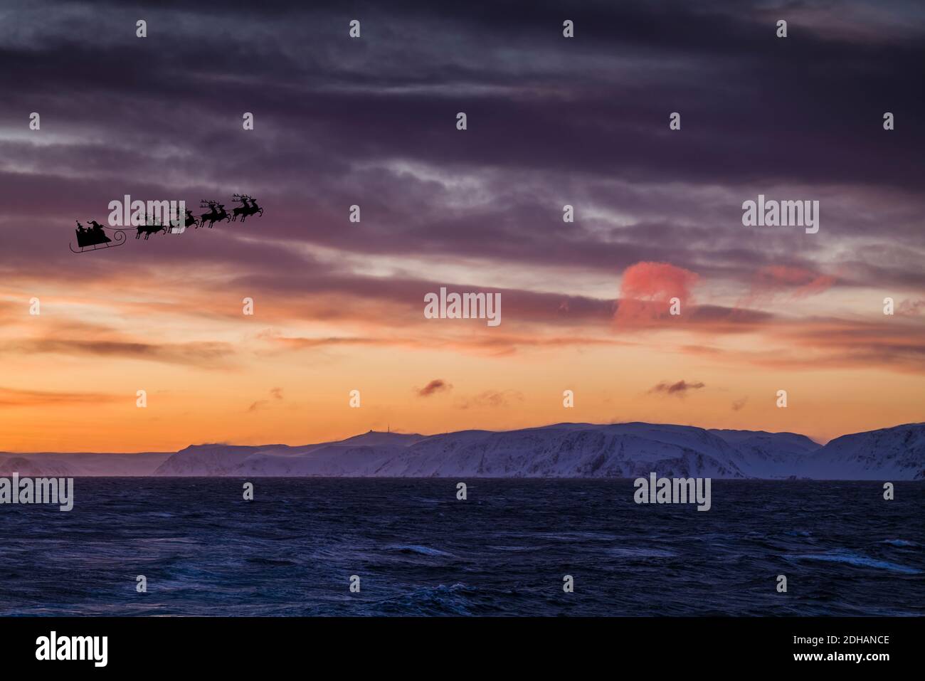 Father christmas in his sleigh hi-res stock photography and images - Alamy
