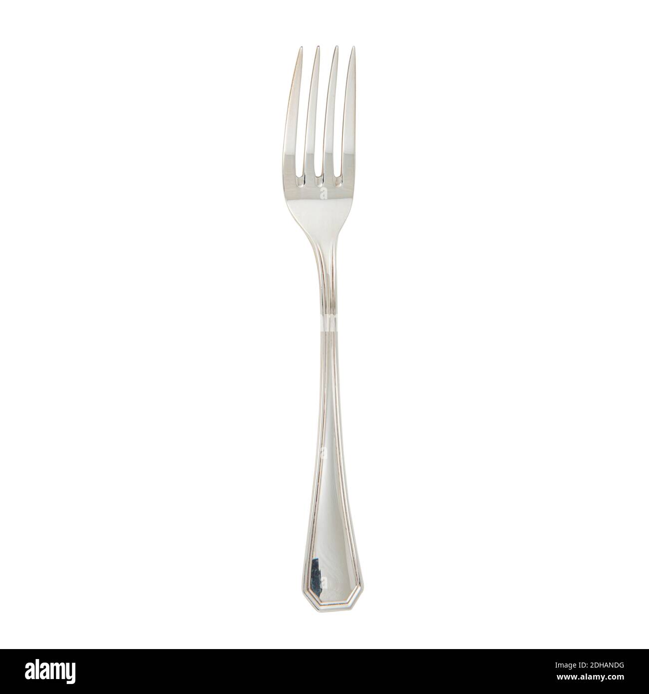 luxury silver dinner fork isolated Stock Photo - Alamy