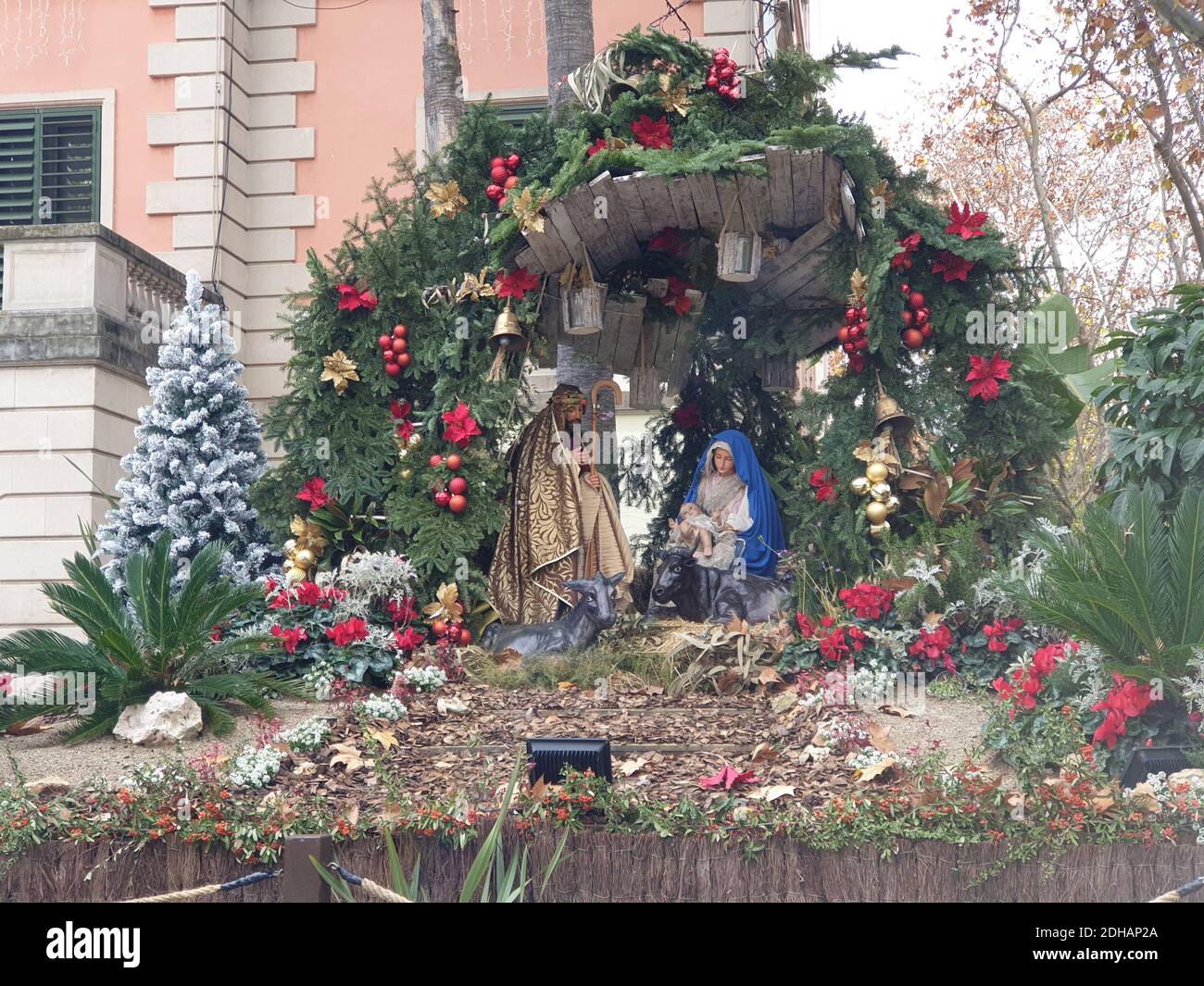 Christmas Nativity scene in Castelldefels Stock Photo - Alamy