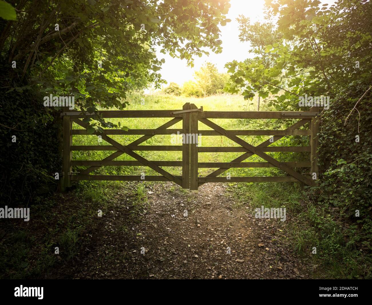 Wooden security gates hi-res stock photography and images - Alamy