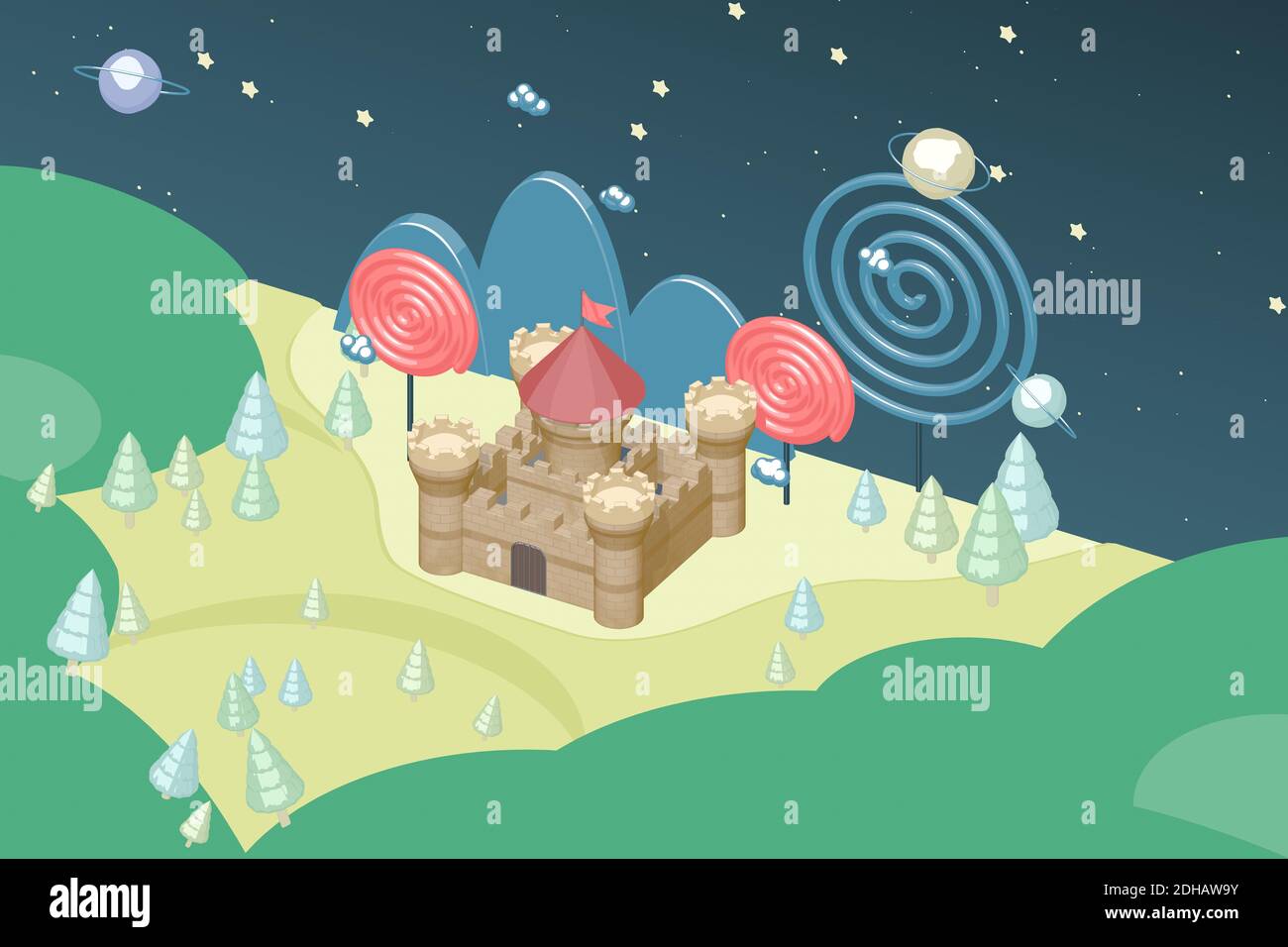 Inside Cartoon Castle Drawing