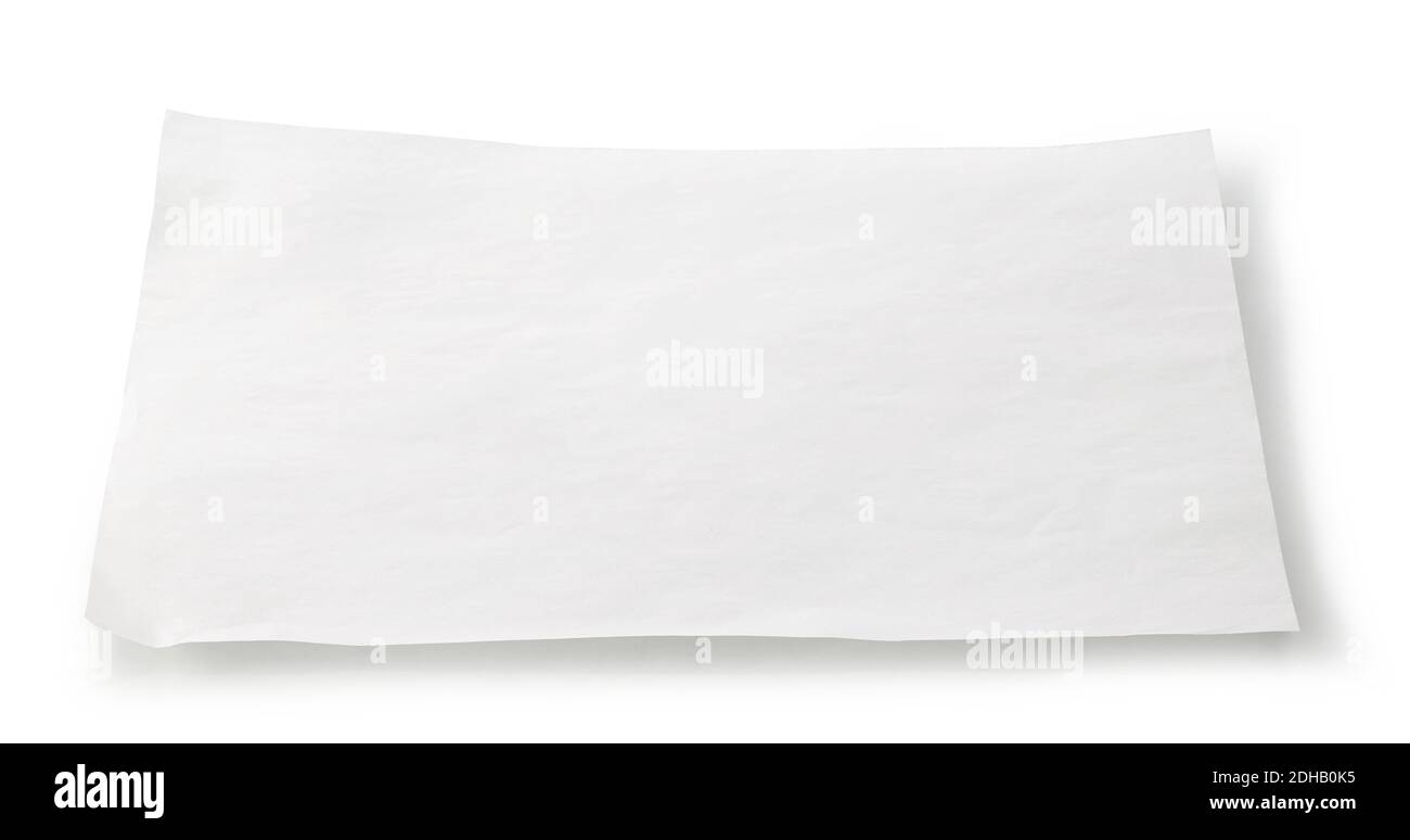 white baking paper sheet isolated on white background Stock Photo - Alamy