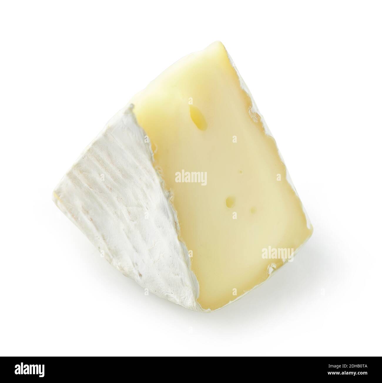 piece of fresh brie cheese isolated on white background Stock Photo - Alamy