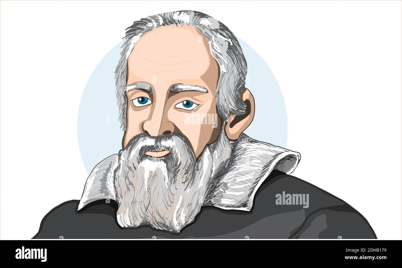 Galileo galilei italian mathematician Stock Vector Images - Alamy