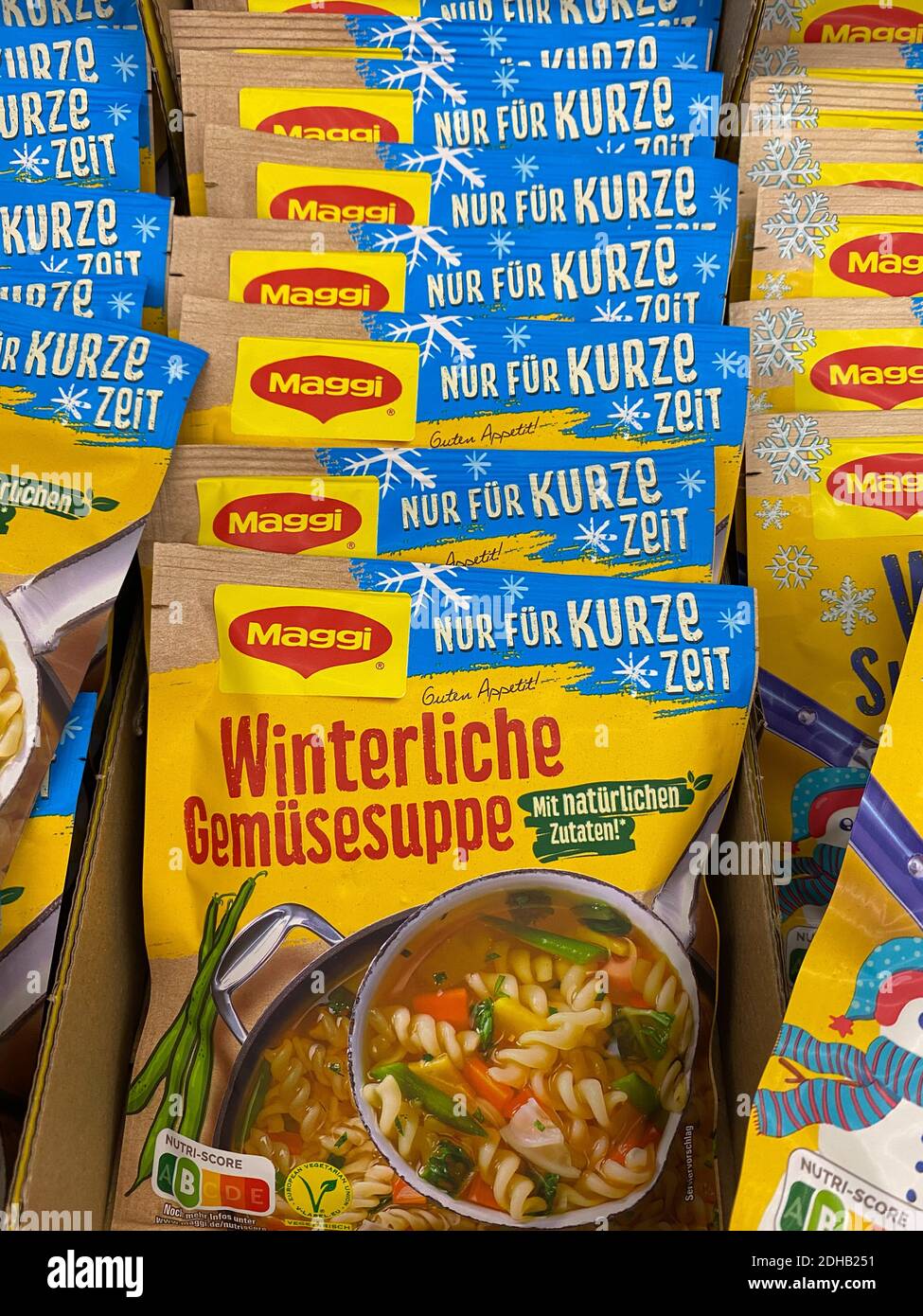 Viersen, Germany - October 8. 2020: Close up of Maggi instant soup ...