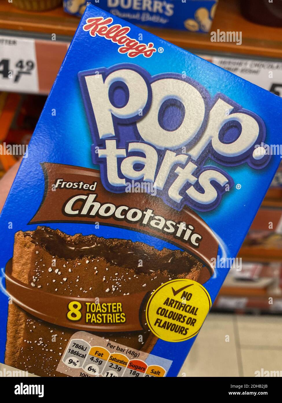 Viersen, Germany - October 8. 2020: Close up of Kellogs pop-Tarts ...