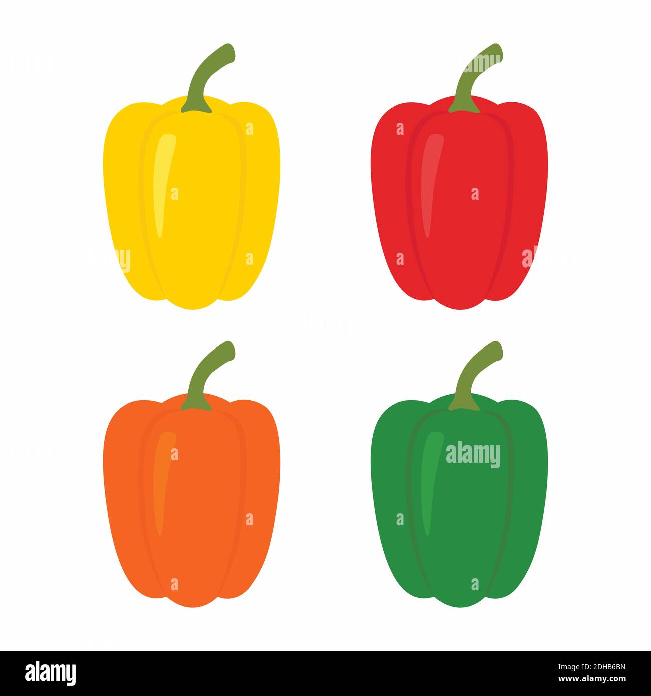 Yellow pepper icon Stock Vector Images - Alamy