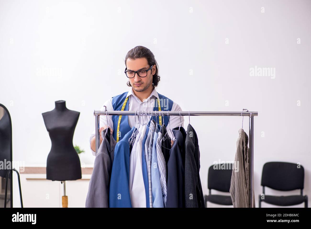 Bespoke tailoring male model hi-res stock photography and images - Alamy