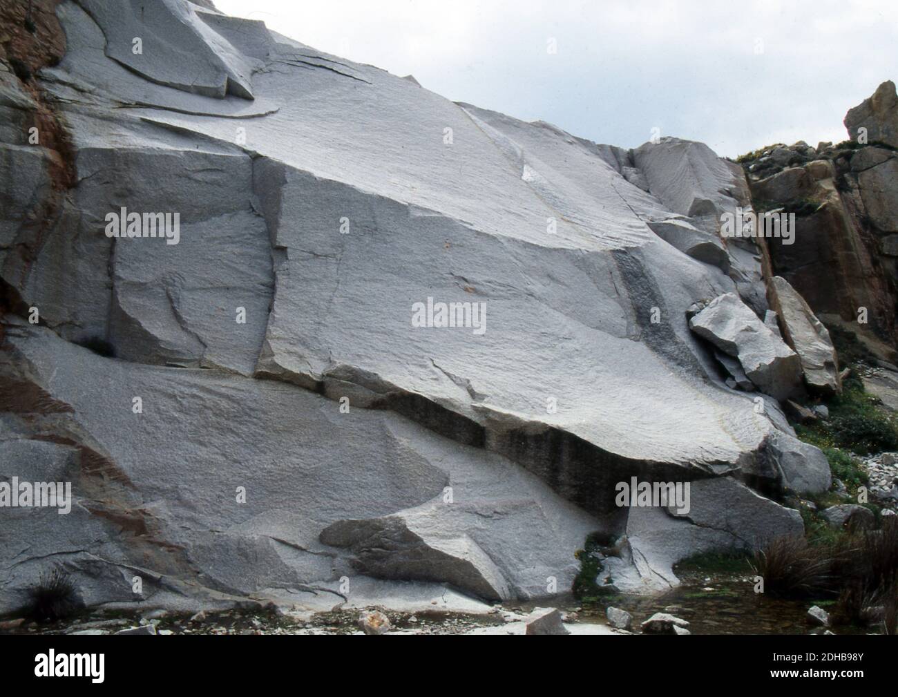 La Maddalena, Sardinia, Italy. Old granite quarry (scanned from ...