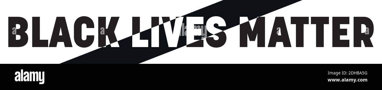 Wide high contrast banner of BLM, Black Lives Matter - protest movement ...