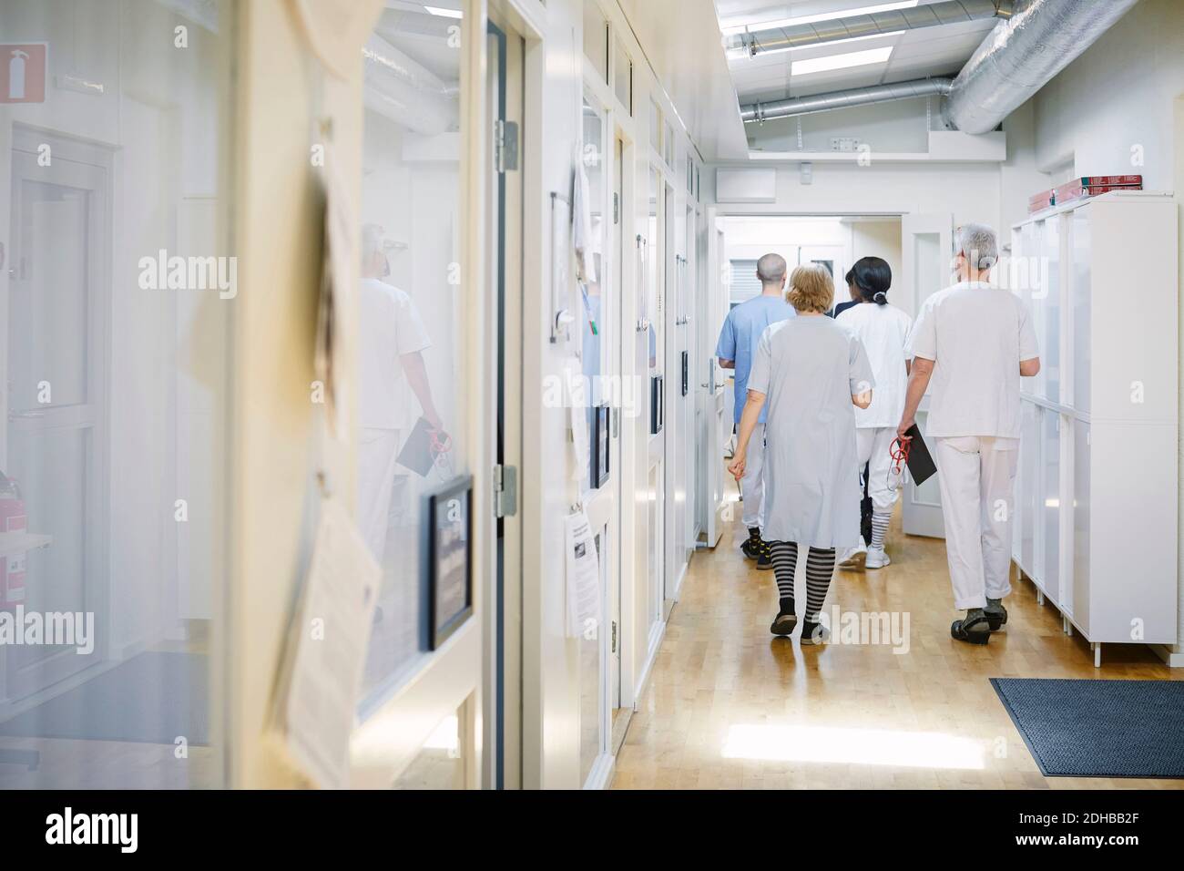 Group of female nurses walking hi-res stock photography and images - Alamy