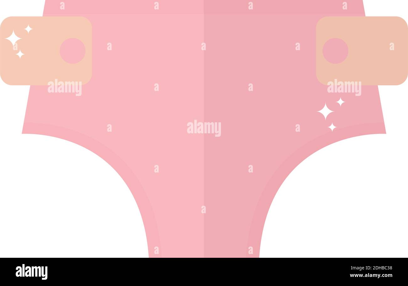 baby diaper with a pink color Stock Vector Image & Art - Alamy